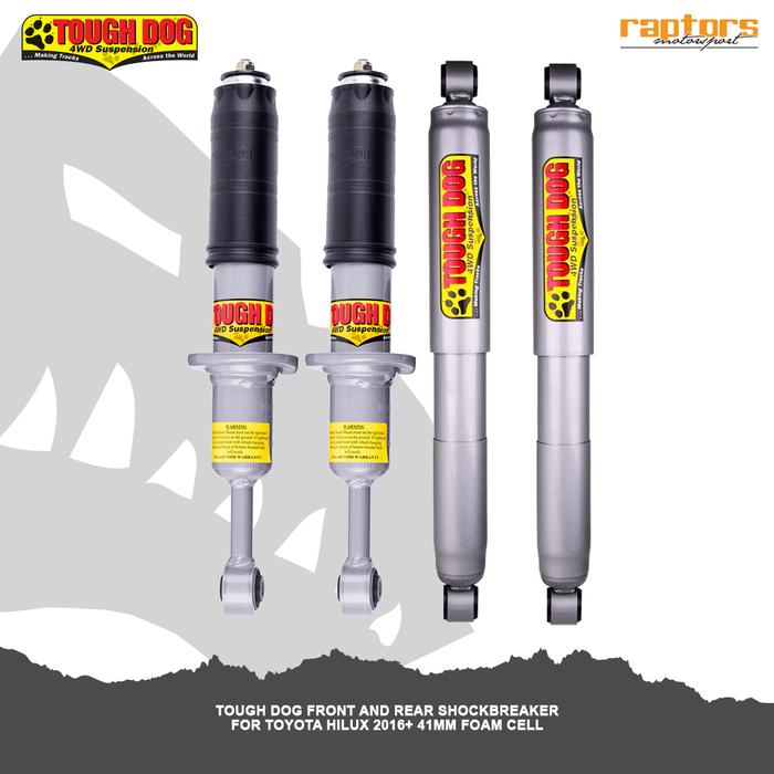 Jual TOUGH DOG FRONT & REAR SHOCK 41MM FOAM CELL TOYOTA HILUX 2016 ...
