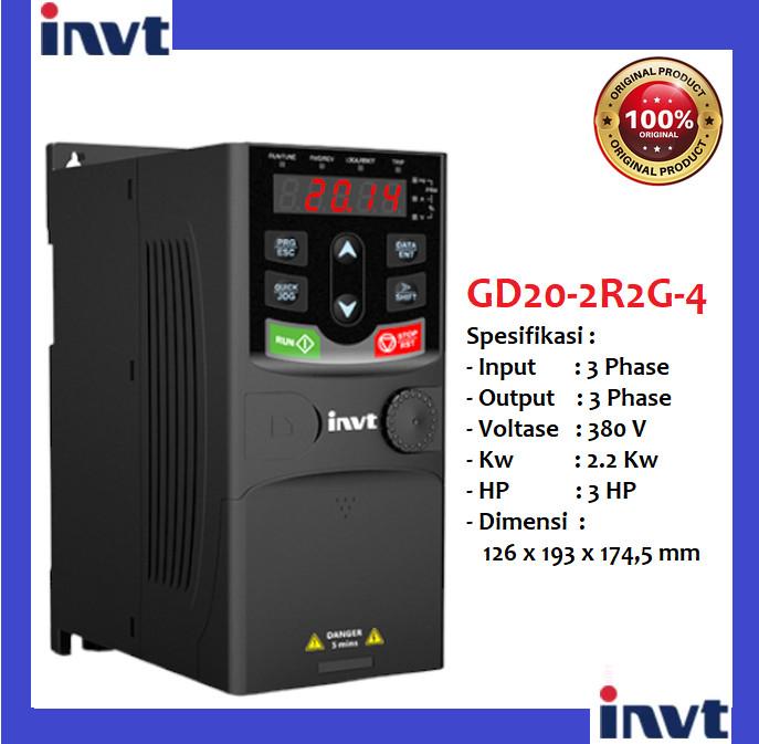 Jual Inverter INVT 2.2KW 3HP 3Phase 380V- GD-20 Variable Frequency Drive - Jakarta Barat ...