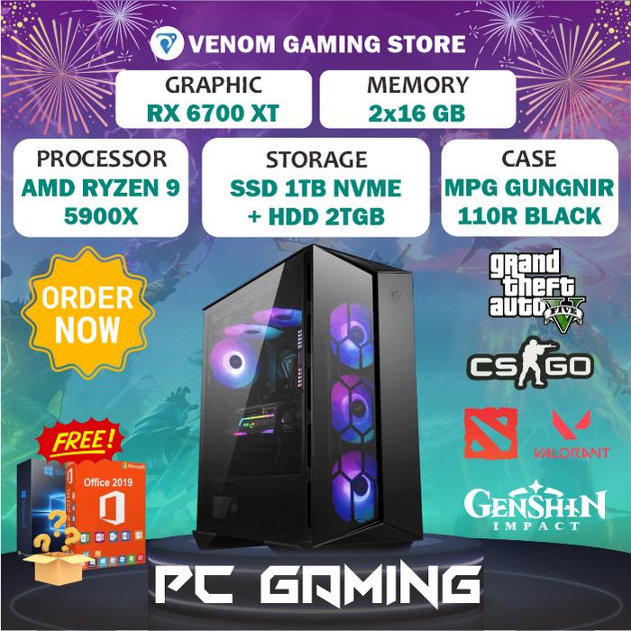Jual PC High End | Ryzen 9 5900X | RX 6700 XT | 32GB RAM | 1TB NVME ...