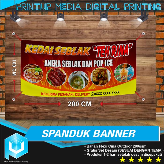 Jual CETAK SPANDUK BANNER BALIHO PAMPLET KULINER WARUNG SEBLAK FREE DESAIN - Kab. Bandung ...