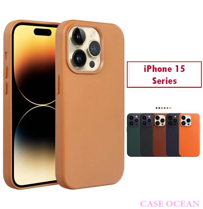 Jual iPhone 15 Pro Soft Case Leather Casing Cover Magsafe Kulit Premium ...