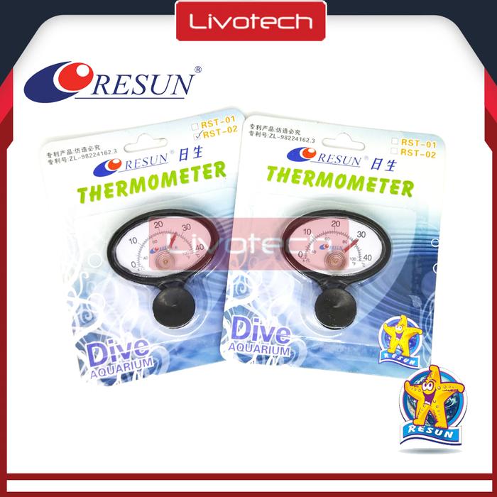 Jual Termometer Aquarium Resun RST-02 Thermometer Suhu Akuarium Jarum ...