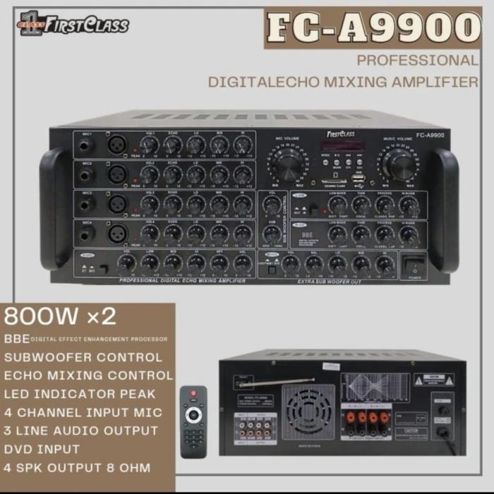 Jual AMPLI DIGITAL ECHO MIXING AMPLIFIER FIRSTCLASS FC - A9900 FCA 9900 ...