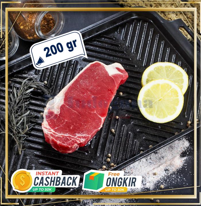 Jual Daging Sapi Impor AUS Striploin Steak Reguler 200 gram - Jakarta ...