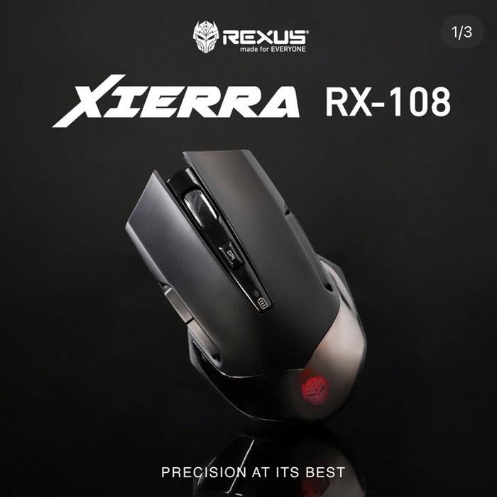 Jual Rexus RX108 Wireless Rechargeable Gaming Mouse Xierra RX 108 ...