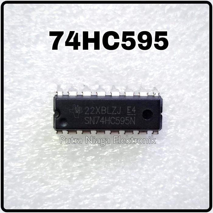Jual ic 74HC595 DIP 16p / SN74HC595N / HD74HC595P HC595 TTL 74595 ...