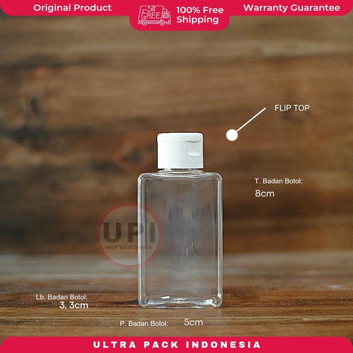 Jual BOTOL PET BOKO KOTAK 100ML CLEAR & FLIP TOP PUTIH - Kota Tangerang ...