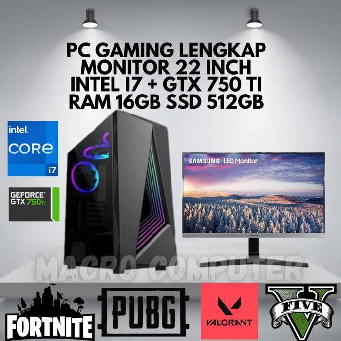Jual PC GAMING I7 GTX 750 TI +MONITOR FULLSET|PC GAMING MURAH I5 I7 ...