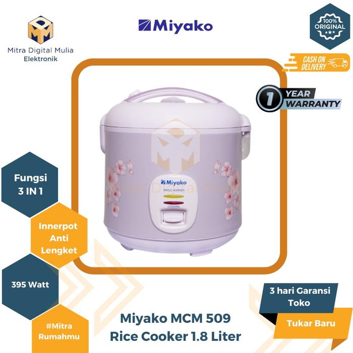 Jual [COD] Miyako MCM 509 Rice Cooker 1.8 Liter MCM509 Magic Com Cook ...