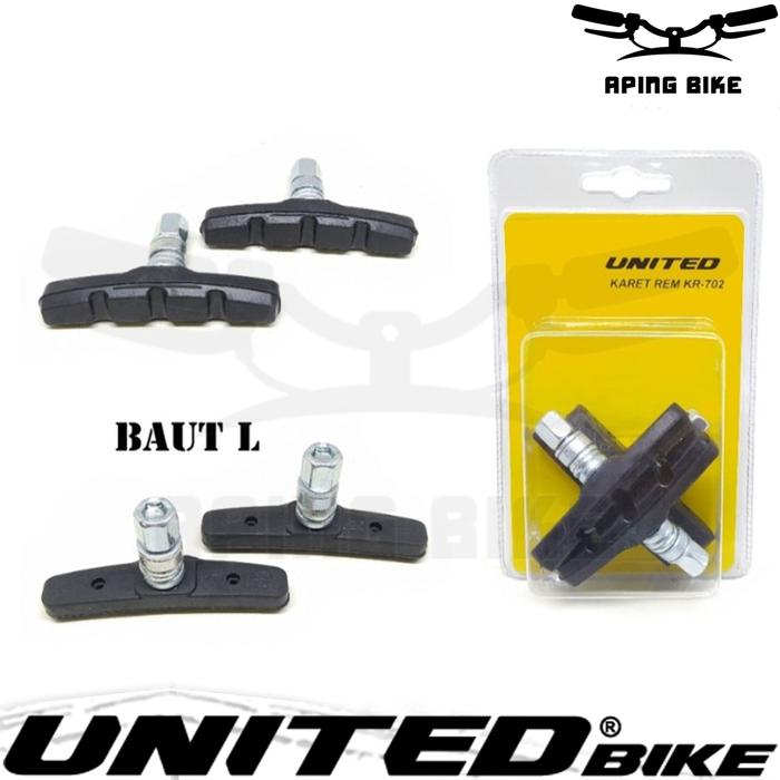 Jual Karet Rem United (4 Pcs) V Brake Kunci L Kampas Rem Sepeda V-Brake ...