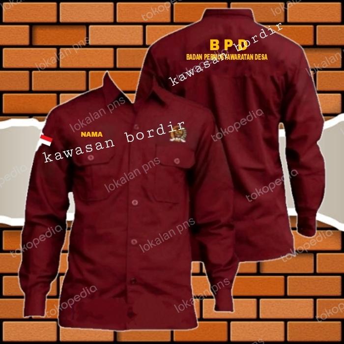 Jual Terbaru seragam BPD kemeja BPD pdh BPD baju BPD full bordir ...