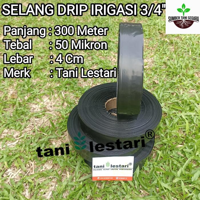 Jual SELANG DRIP IRIGASI 3/4" 300 METER MTR 50 MIKRON TANI LESTARI ...