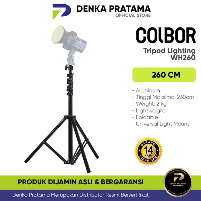 Promo Colbor Light Stand 260cm Tripod Lampu Universal - WH260 - Jakarta ...