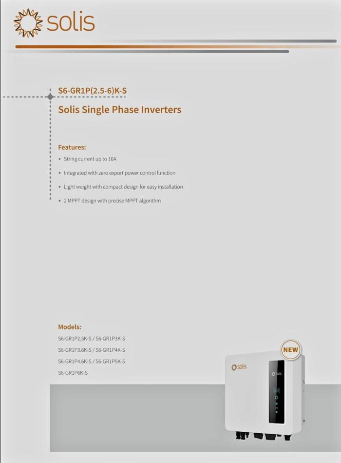 Jual Solis S6-GR1P5K-S Ongrid Gridtie 5 KW 1 Phase Dual MPPT Inverter - Kota Surabaya - Surabaya ...