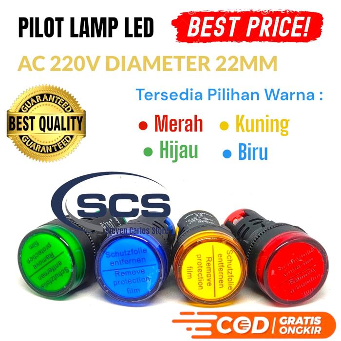 Jual Pilot Lamp LED 22mm 220V Signal Lamp - Biru - Kab. Tangerang ...