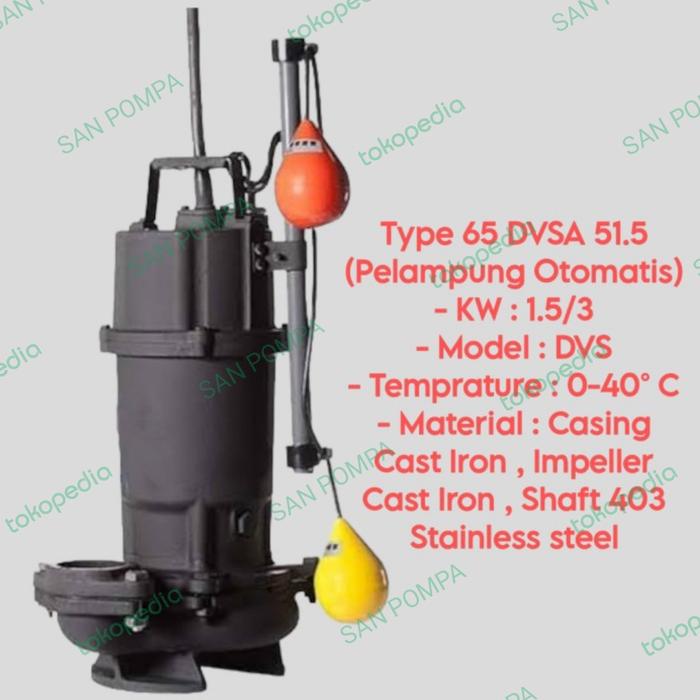 Jual Pompa Celup Ebara 65 DVSA 51.5_1.5 kw 3 phase - Kab. Sidoarjo - SAN POMPA | Tokopedia