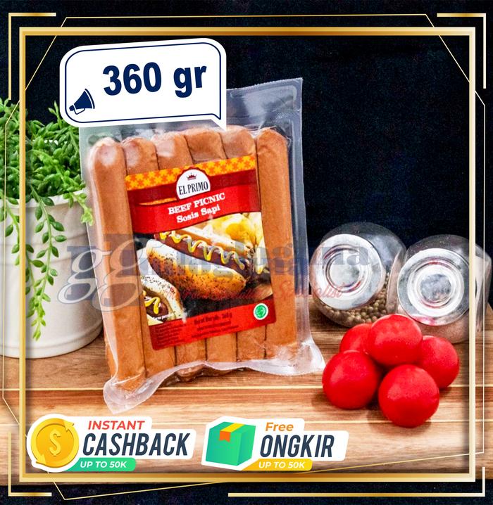 Jual Sosis Sapi Picnic El Primo / Beef Picnic Sausage 360 gram ...