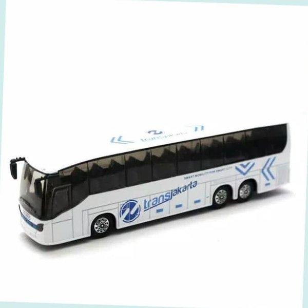 Jual Diecast Bus Transjakarta Mainan Bis Trans Jakarta Busway - Putih ...