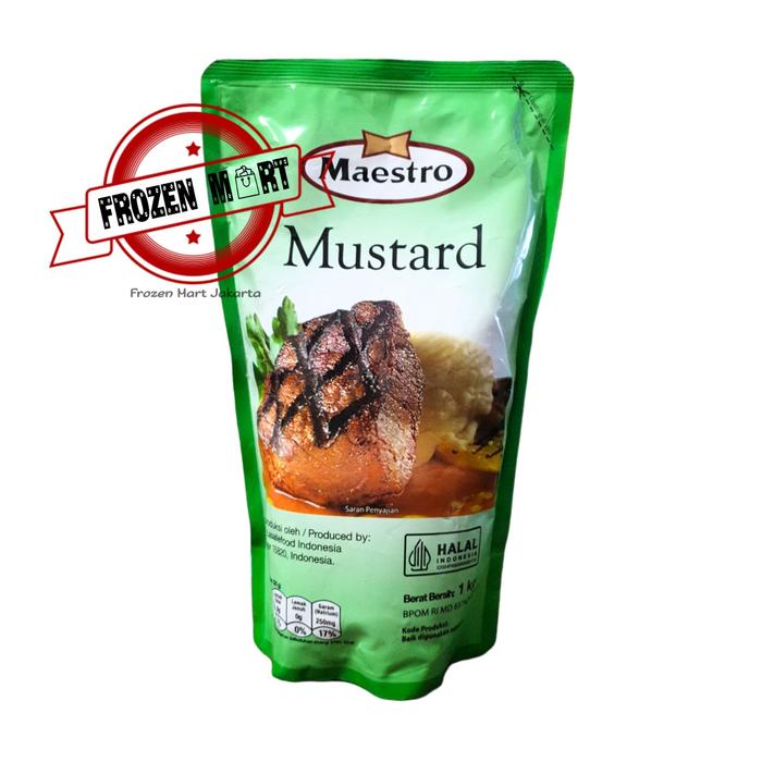 Jual MAESTRO Mustard / Mustard Maestro / Saus Bumbu Burger HALAL 1Kg ...