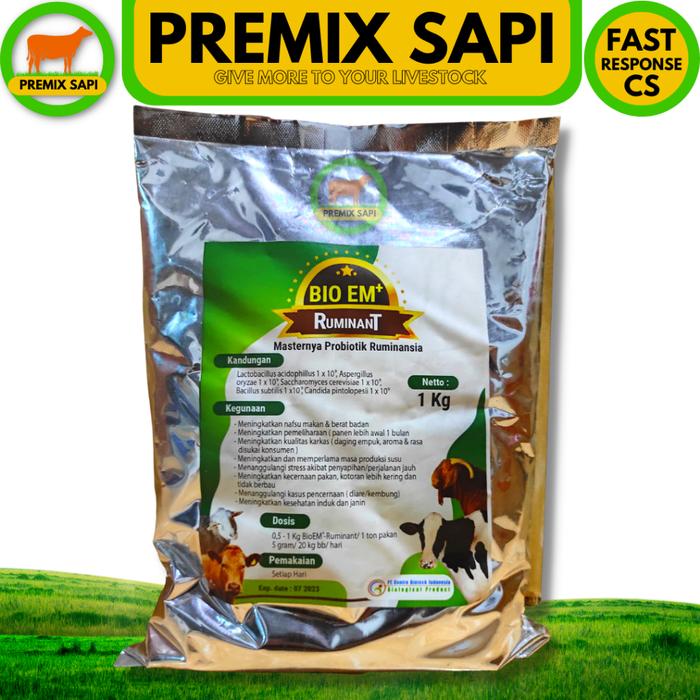 Jual PROBIOTIK SERBUK BIO EM PLUS 1kg/ton pakan ternak sapi kambing dll ...