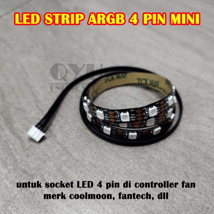 Jual LED Strip Addresable RGB / ARGB 4 pin mini Controller Fan Coolmoon ...