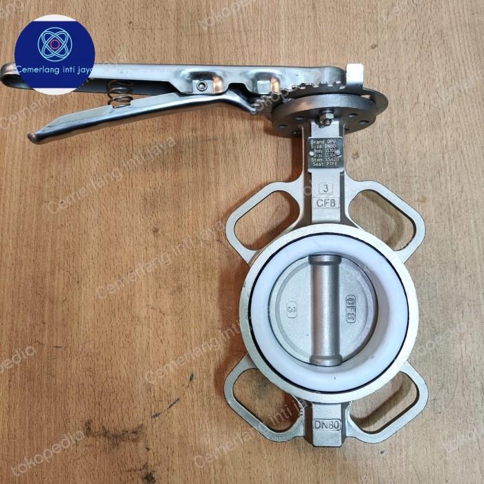 Jual Butterfly Valve Stainless Steel 304 PTFE 3" inch / Buterfly SS304 ...