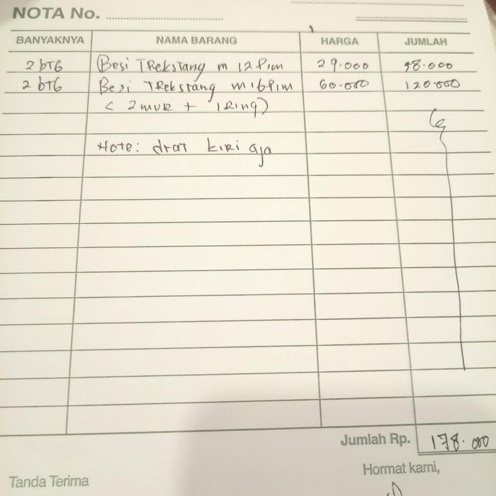 Jual besi trekstang drat kiri panjang 1m - Kab. Tangerang - KARYA BAJA ...