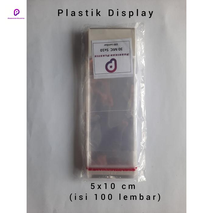 Jual Plastik Display 5x10 cm / Plastik Opp Gantung isi 100 LEMBAR - Kab ...