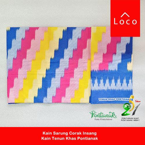Jual Kain Sarung Corak Insang Panca Warna Kombinasi / Tenun Khas ...