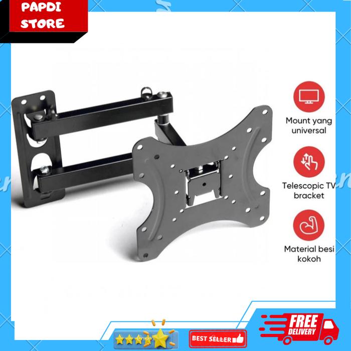 Promo Bracket TV Monitor Breket Gantungan Braket Telescopic 17-42 Inch ...