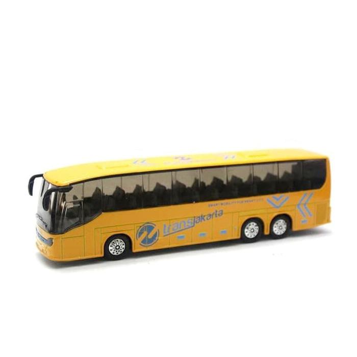 Jual Diecast Bus Transjakarta Mainan Bis Trans Jakarta Busway - Kuning ...