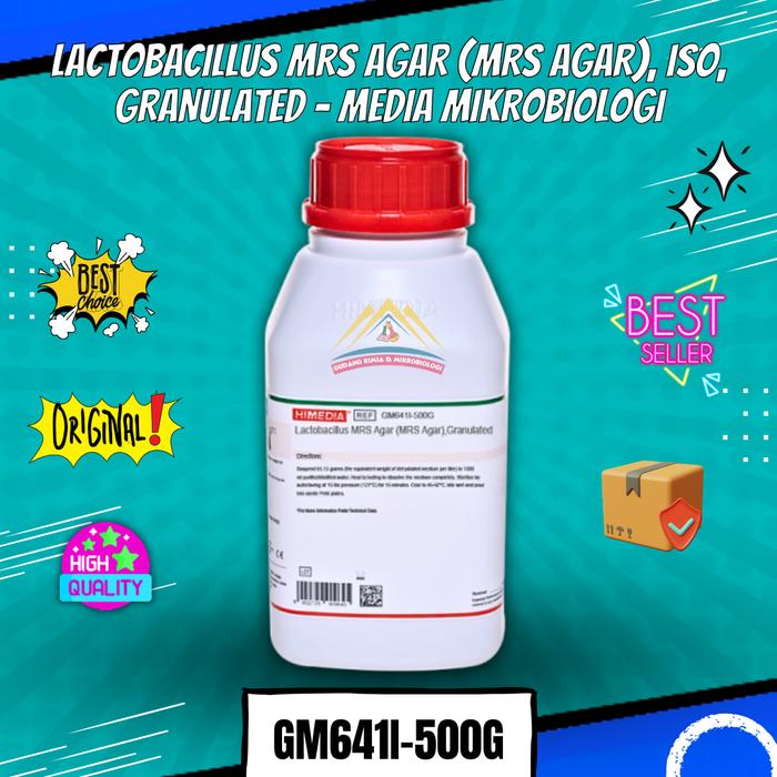 Jual Lactobacillus MRS Agar (MRS agar), ISO, Granulated - Media, 500 gr ...