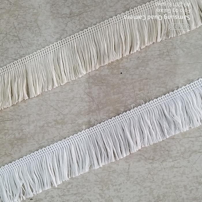 Jual renda rumbai 4cm warna putih dan cream harga per meter - Kota ...