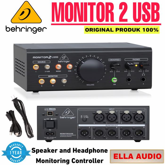 Jual Behringer MONITOR 2 USB Ampli Monitor Controller Speaker Headphone ...