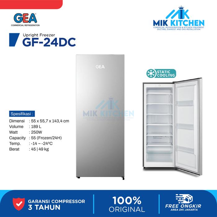 Jual GEA Upright Freezer Static Cooling GF-24DC / GF 24DC / GF24DC - Jakarta Barat - mikkitchen ...