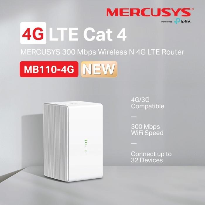 Jual Modem Router Mercusys MB110 4G LTE Unlock All Operator - Kota ...