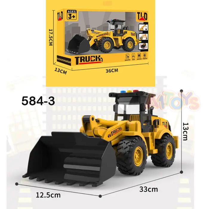 Promo Mainan truk konstruksi excavator traktor crane bulldoser forklift ...