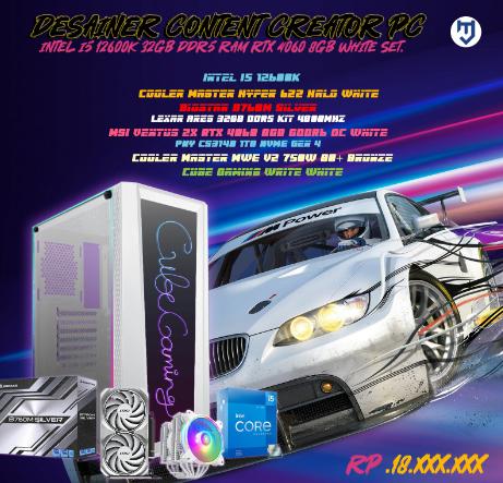 Jual Desainer Content Creator PC Intel I5 12600K 32GB DDR5 RAM RTX 4060 ...