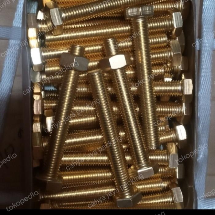 Jual Baut Mur kuningan M12 x 100 - Jakarta Barat - cahya jaya packing ...