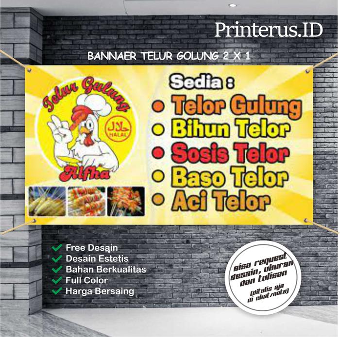 Jual Spanduk Banner Telur Telor Gulung 2x1m - Kab. Bandung - PRINTERUS ...