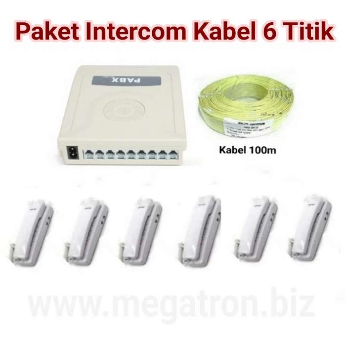 Jual Paket Intercom pakai kabel 6 channel (pemasangan sangat mudah ...