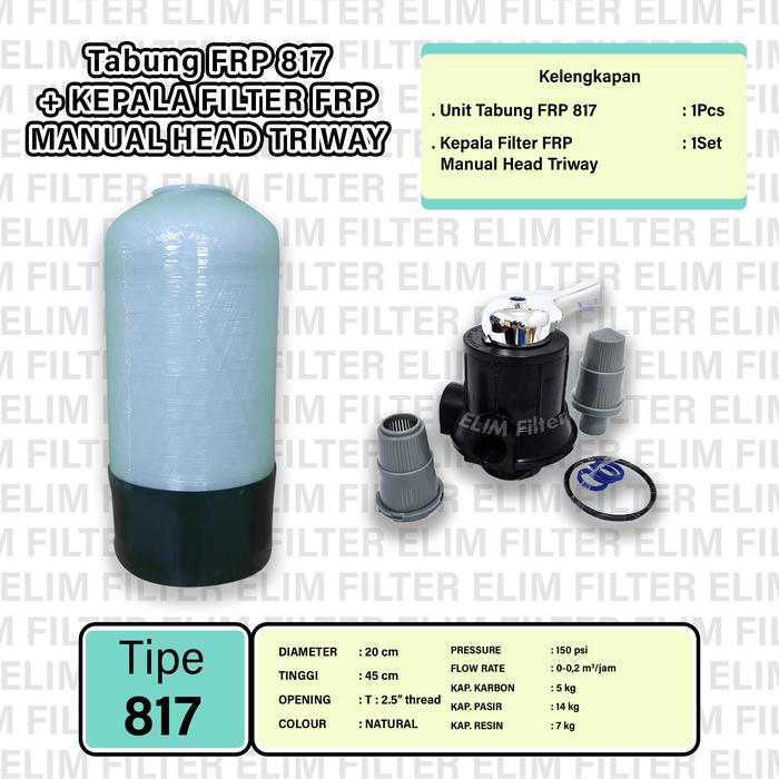 Jual Tabung Filter Air FRP 817 - Kota Surabaya - ELIM FILTER | Tokopedia