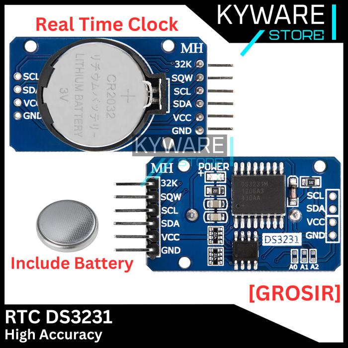 Jual RTC DS3231 Real Time Clock Precision Modul Jam Waktu I2C + Battery ... Jual RTC DS3231 Real Time Clock Precision Modul Jam Waktu I2C + Battery ...