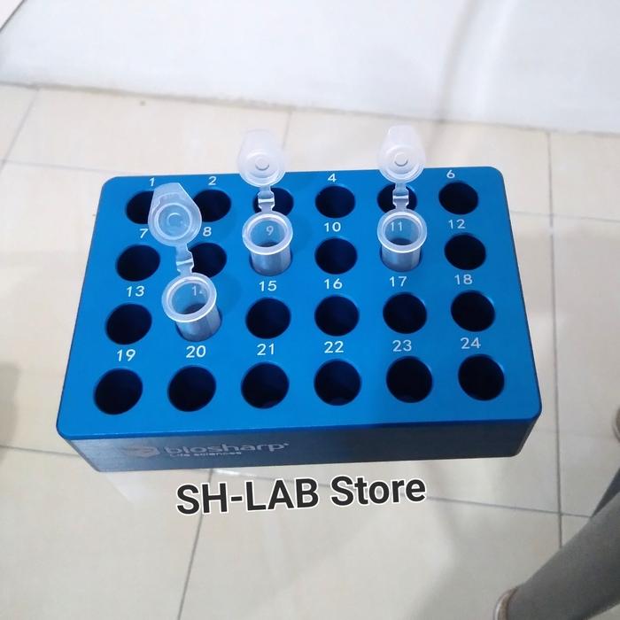 Promo Rack Microtube Aluminium Cooling Block 1.5 ml x 24 Well Microtube ...