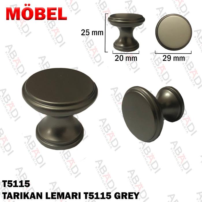 Jual Tarikan Handle Laci Lemari Knob Bulat Pentol Minimalis SS Hitam ...