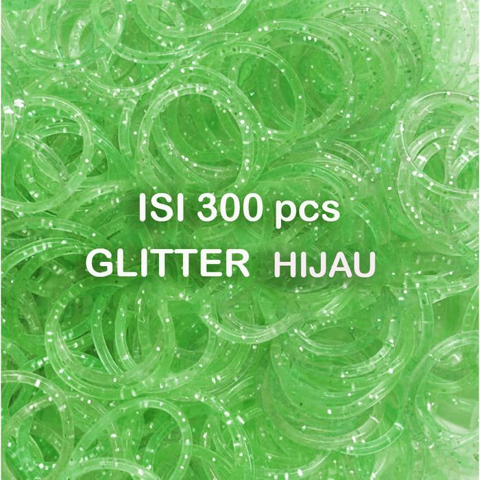 Jual Karet Rainbow Loom Bands Isi 300 Pcs Glitter Kuning - glitter ...