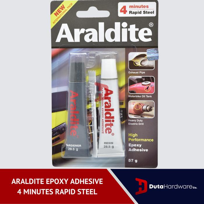Jual Araldite 4 Minute Hitam Epoxy Adhesive - Rapid Steel - Kota ...