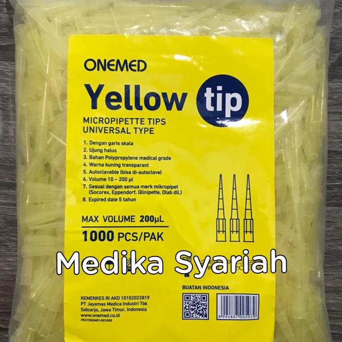 Jual YELLOW TIPS MICROPIPET TIPS ONEMED PAK ISI 1000 - Kab. Bogor ...