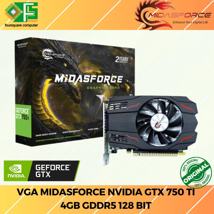 Jual VGA Midasforce nVIDIA GTX 750 TI 4GB GDDR5 128 Bit Resmi - Kota ...