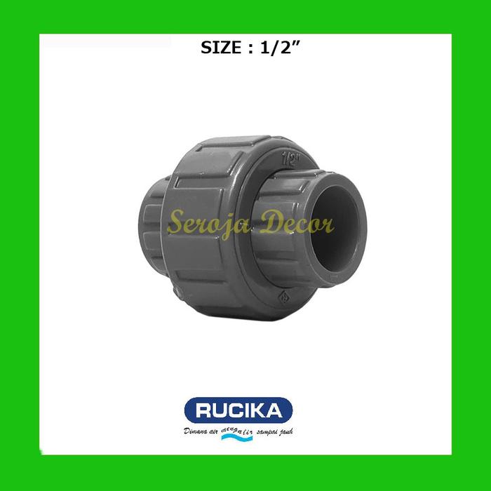 Jual Rucika Union Socket / Water Mur / Moor Polos Fitting PVC AW 1/2 ...